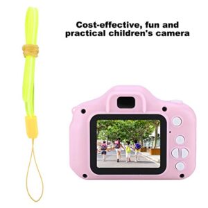 X2 Mini Portable Camera, 2.0 inch IPS Color Screen Childrens Digital Camera, HD 1080P Cartoon Digital Cute Children Camera, Toy Gift for Boys Girls(Pink)