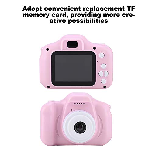 X2 Mini Portable Camera, 2.0 inch IPS Color Screen Childrens Digital Camera, HD 1080P Cartoon Digital Cute Children Camera, Toy Gift for Boys Girls(Pink)