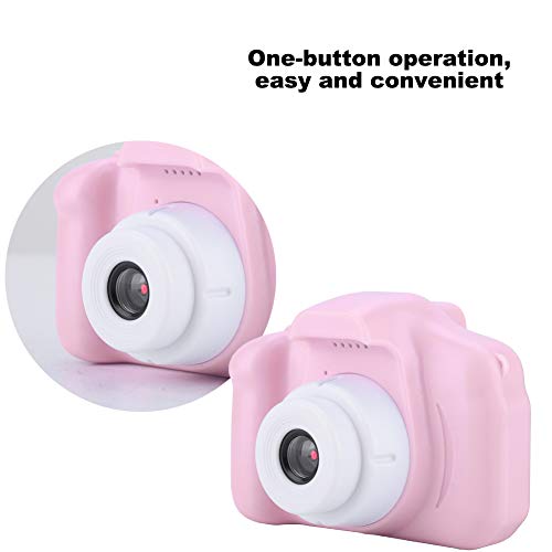 X2 Mini Portable Camera, 2.0 inch IPS Color Screen Childrens Digital Camera, HD 1080P Cartoon Digital Cute Children Camera, Toy Gift for Boys Girls(Pink)