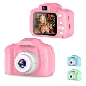 Kids Digital Cameras, Children's Gifts, Camera Digital Toys with 32 GB Memory Card and Reader (Pink)