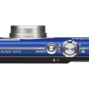 Nikon Coolpix S570 12MP Digital Camera with 5x Wide Angle Electronic Vibration Reduction (VR) Zoom and 2.7-Inch LCD (Blue)