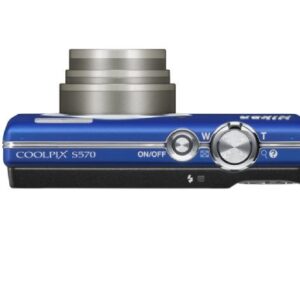 Nikon Coolpix S570 12MP Digital Camera with 5x Wide Angle Electronic Vibration Reduction (VR) Zoom and 2.7-Inch LCD (Blue)