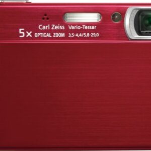 Sony Cybershot DSC-T200 8.1MP Digital Camera with 5x Optical Zoom with Super Steady Shot Image Stabilization (Red)