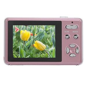 wendeekun digital camera, fhd 1080p 40mp vlogging camera with 16x digital zoom, 2.4 inch ips screen mini video camera, portable mini cameras for students, teens, kids, adults, beginners(pink)