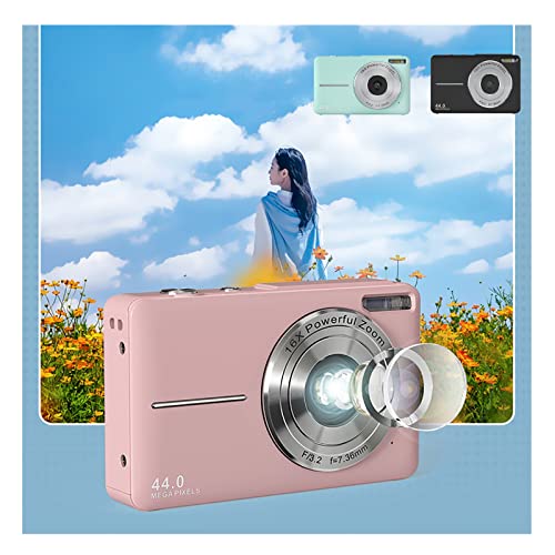 New HD Digital Camera, 1080P High-Definition Digital Camera 44 Million Photos 16x Digital Zoom Camera Anti-Shake Proof Home Camera Support Wide Angle Small Camera for Teens Boys