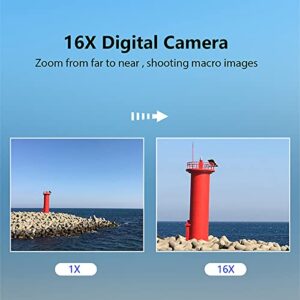 New HD Digital Camera, 1080P High-Definition Digital Camera 44 Million Photos 16x Digital Zoom Camera Anti-Shake Proof Home Camera Support Wide Angle Small Camera for Teens Boys