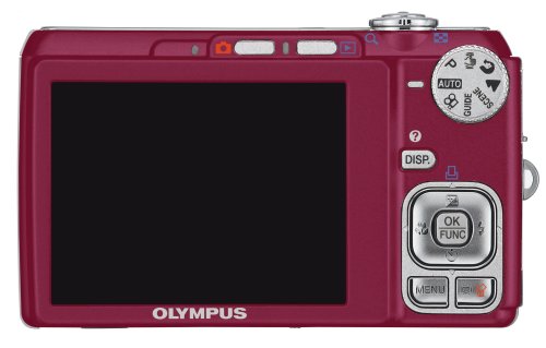 Olympus FE-340 8MP Digital Camera with 5x Optical Zoom (Red)