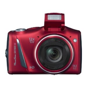 Canon PowerShot SX150 IS 14.1 MP Digital Camera with 12x Wide-Angle Optical Image Stabilized Zoom with 3.0-Inch LCD (Red) (OLD MODEL)