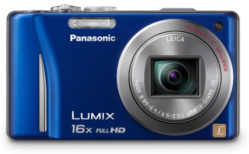 Panasonic Lumix DMC-ZS10 14.1 MP Digital Camera with 16x Wide Angle Optical Image Stabilized Zoom and Built-In GPS Function (Blue)