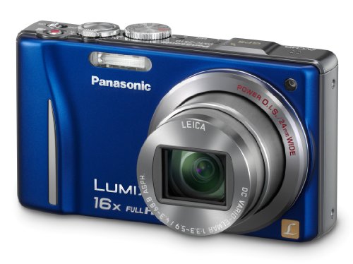 Panasonic Lumix DMC-ZS10 14.1 MP Digital Camera with 16x Wide Angle Optical Image Stabilized Zoom and Built-In GPS Function (Blue)