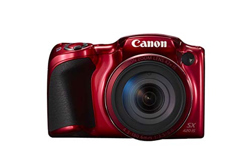 Canon PowerShot SX420 Digital Camera w/ 42x Optical Zoom - Wi-Fi & NFC Enabled (Red) (Renewed)