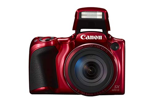 Canon PowerShot SX420 Digital Camera w/ 42x Optical Zoom - Wi-Fi & NFC Enabled (Red) (Renewed)