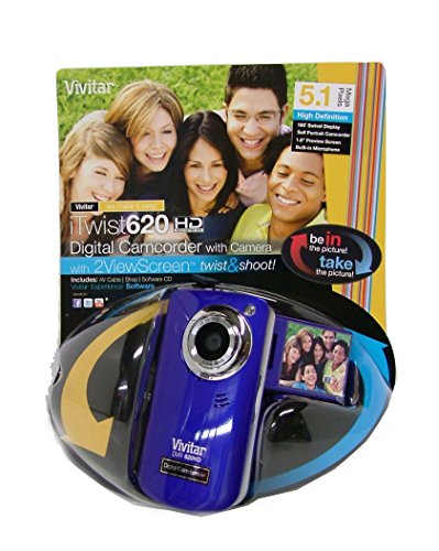 Vivitar DVR620-GRP Ultimate Selfie Digital Camera 5.1 MP with 1.8-Inch TFT LCD, Colors May Vary