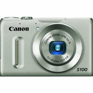 Canon PowerShot S100 12.1 MP Digital Camera with 5x Wide Angle Optical Image Stabilized Zoom (Silver) (Renewed)