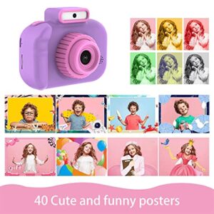 4800W Front and Rear 1080p Hd Children's Digital Camera, 8X Digital Zoom Video and Games, with Flash Birthday Gifts for Kids