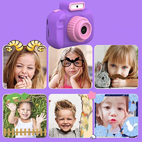 4800W Front and Rear 1080p Hd Children's Digital Camera, 8X Digital Zoom Video and Games, with Flash Birthday Gifts for Kids