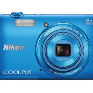 Nikon COOLPIX S3600 20.1 MP Digital Camera with 8x Zoom NIKKOR Lens and 720p HD Video (Blue) (Discontinued by Manufacturer)