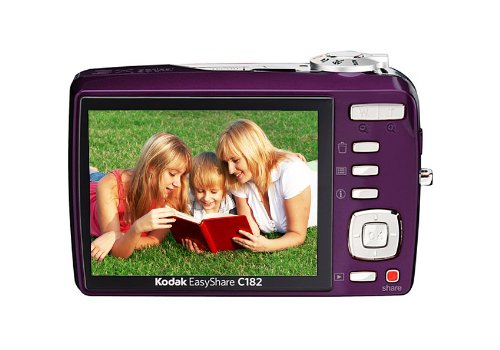 Kodak EasyShare C182 12 MP Digital Camera with 3x Optical Zoom and 3.0-Inch LCD- Purple(Factory Refurbished)