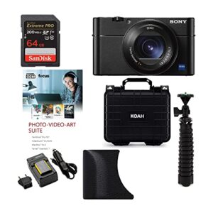 sony dsc-rx100m5a rx100v5 cyber-shot digital camera with agr2 grip and 64gb card bundle