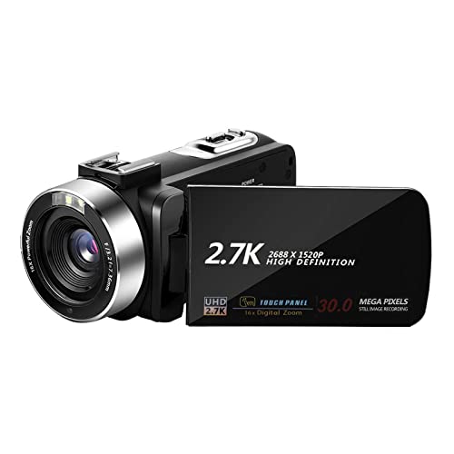 Ultra HD Digital Video Camera 2.7K 3.0-inch 270 ° Reversible IPS Touch-Control Screen DV 16 Times Digital Zoom Double Intelligent Anti-Shake with Remote Control