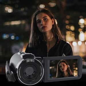 Ultra HD Digital Video Camera 2.7K 3.0-inch 270 ° Reversible IPS Touch-Control Screen DV 16 Times Digital Zoom Double Intelligent Anti-Shake with Remote Control