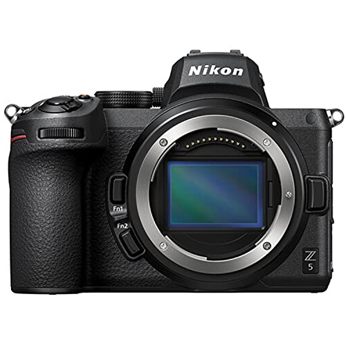 Nikon Z5 Mirrorless Digital Camera 24.3MP Body (No Lens) + Shot-Gun Microphone + LED Always on Light+ 64GB Extreme Speed Card, Gripod, Case, and More (26pc Video Bundle)