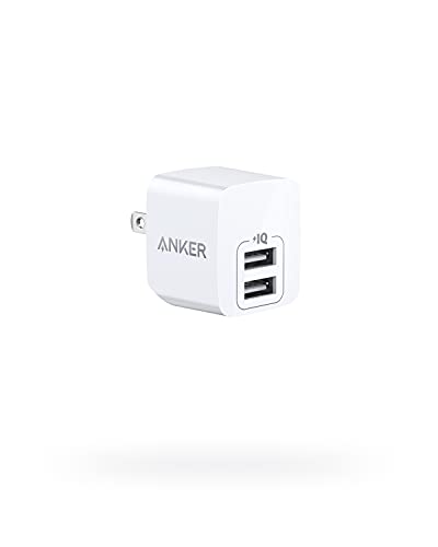 Anker PowerPort Mini Dual Port Phone Charger, Super Compact USB Wall Charger 2.4A Output & Foldable Plug for iPhone 11/11 Pro/Max/8/7/X, iPad Pro/Air 2/Mini 4, Samsung and More