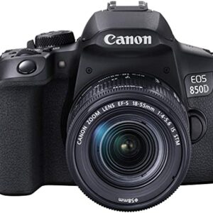 Canon EOS 850D (Rebel T8i) DSLR Camera with 18-55mm is STM Zoom Lens Bundle + 64GB Memory, Case, Tripod and More