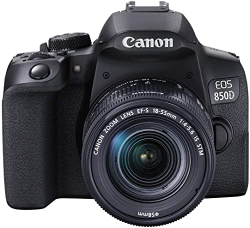 Canon EOS 850D (Rebel T8i) DSLR Camera with 18-55mm is STM Zoom Lens Bundle + 64GB Memory, Case, Tripod and More