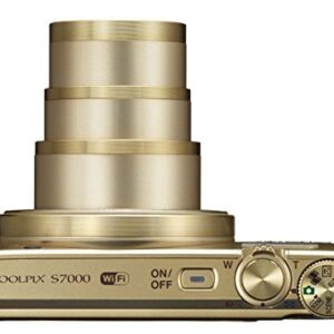 Nikon COOLPIX S7000 Digital Camera (Gold) - International Version (No Warranty)