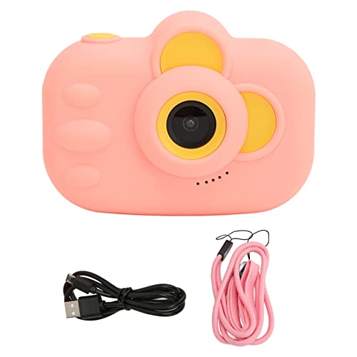 JTLB 1080P 2inch Kids Camera ， Cute Cartoon Design USB HD Digital Children Selfie Camera ，Built in 1000mAh Battery for Birthday (Pink)