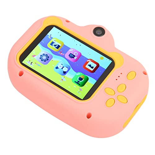 JTLB 1080P 2inch Kids Camera ， Cute Cartoon Design USB HD Digital Children Selfie Camera ，Built in 1000mAh Battery for Birthday (Pink)