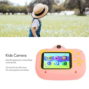 JTLB 1080P 2inch Kids Camera ， Cute Cartoon Design USB HD Digital Children Selfie Camera ，Built in 1000mAh Battery for Birthday (Pink)