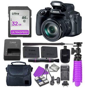 canon powershot sx70 hs 20.3mp 4k video digital camera with 18 accessories value bundle (renewed)