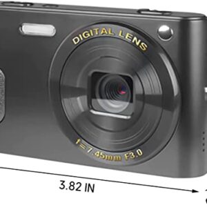 Digital Camera 18MP 2.7-Inch LCD Screen 8X Digital Zoom FHD 1080P Digital Camera Compact Camera Students Boys Girls Gift Support Connect to Computer Print (Black)