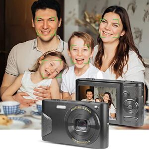 Digital Camera 18MP 2.7-Inch LCD Screen 8X Digital Zoom FHD 1080P Digital Camera Compact Camera Students Boys Girls Gift Support Connect to Computer Print (Black)