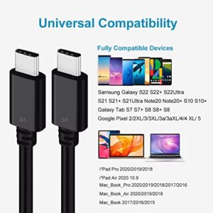 Samsung USB C to USB C Cable [3.3ft, 2-Pack],100W/5A Super Fast Charging 2.0 Cord for Samsung Galaxy S22 S22+ S22Ultra S21 S21+ S21Ultra Note20/20+ S10,Galaxy Tab S7 S7+ S8 S8+ S8 Ultra and More