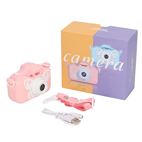 Kids Camera, Mini Cute Portable High Definition Kids Camera 20MP Pink Cartoon Style Video Recording Easy Operation Child Camera for Photo Game Outdoor