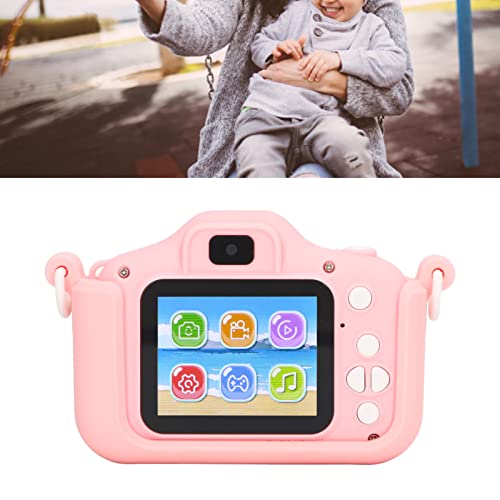 Kids Camera, Mini Cute Portable High Definition Kids Camera 20MP Pink Cartoon Style Video Recording Easy Operation Child Camera for Photo Game Outdoor