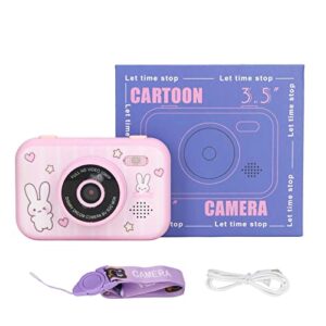 Kids Digital Camera, Cute Portable High Definition Kids Digital Camera with USB Charge Dual Lens 40MP MP3 Player Eyeshield Big Screen Pink Digital Camera for Travelling