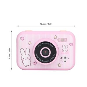 Kids Digital Camera, Cute Portable High Definition Kids Digital Camera with USB Charge Dual Lens 40MP MP3 Player Eyeshield Big Screen Pink Digital Camera for Travelling