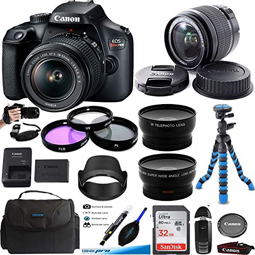 Deal-Expo EOS Rebel T100 Digital SLR Camera with 18-55mm Lens Kit + Expo Premium Accessories Bundle,CNT100EP (Renewed)