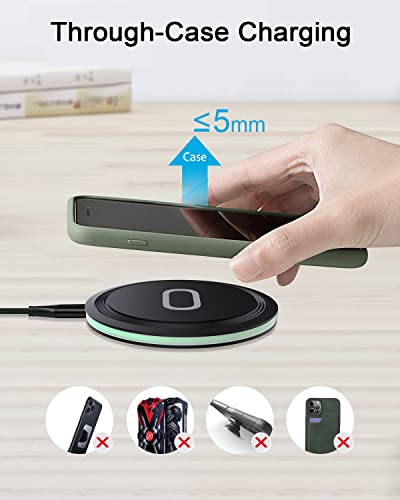 15W Wireless Charger Kits, Phone Charging Pad, iPhone Cordless Charging Station with Wall Plug for iPhone 14 13 Pro Max 12 11 Se X Xr Xs 8 Plus, Samsung Galaxy S23 S22 Ultra S21 S20 Android Cargador