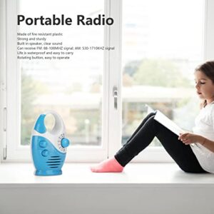 Portable AM/FM Digital Radio, Waterproof USB Rechargeable Multifunctional Shower Speaker Radios Player, Suitable for Home Office Outdoor Travel