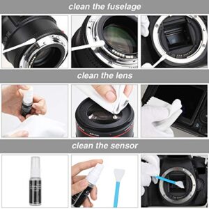 Temery 17-in-1 Camera Cleaning Kit for DSLR Cameras (Canon, Nikon,Sony), with Air Blower/Cleaning Pen/Detergent/Cleaning Cloth/Lens Brush/Carry Case