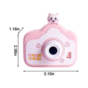 Children's HD Front & Rear Dual Camera, 2000w Mini 2.0 Inch Camera Camera Video Game Music Integration Including 32G Memory Card, Easy to Use & Durable (Pink)