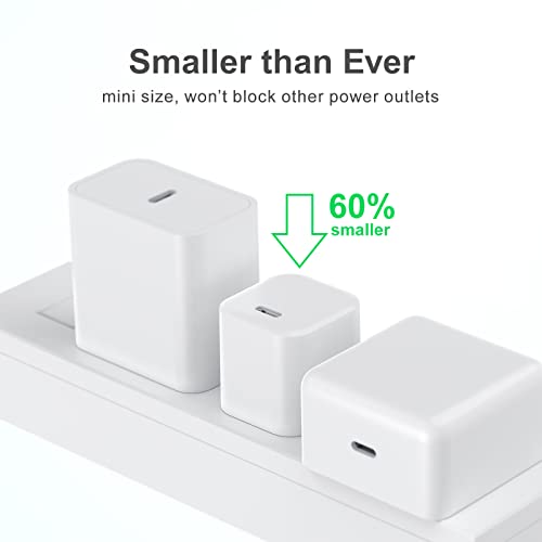 USB C Charger Block, Besgoods [3Pack] 5V 2.4A Phone Charger Power Adapter Mini Cube Wall Plug Compatible with iPhone 14 Pro Max 13 12 11 SE XR XS X 8 7 Plus, Pad, AirPods Pro - White