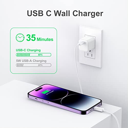 USB C Charger Block, Besgoods [3Pack] 5V 2.4A Phone Charger Power Adapter Mini Cube Wall Plug Compatible with iPhone 14 Pro Max 13 12 11 SE XR XS X 8 7 Plus, Pad, AirPods Pro - White