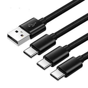 charger power cord for t-mobile revvl 5g/revvl v+ 5g/revvlry+/revvl4/revvl 4 plus,lg q7 g7 g8 thinq,oneplus 8 6t,motorola one 5g ace,alcatel 7,razer phone 2,fast charge type c cable data wire 3-3-6 ft