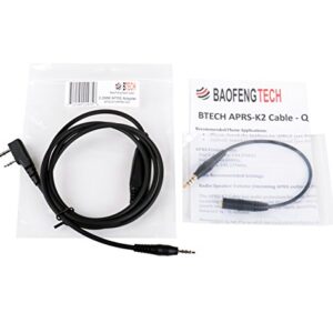 BTECH APRS-K1 Cable (Audio Interface Cable) for BaoFeng, BF-F8HP, UV-82HP, UV-5X3 (APRSpro, APRSDroid, Compatible - Android, iOS)